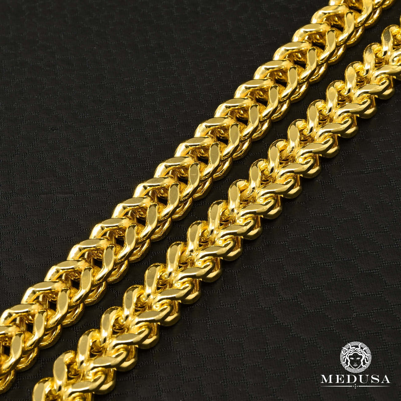 10K Gold Chain | 7mm Franco Chain | Medusa Jewelry
