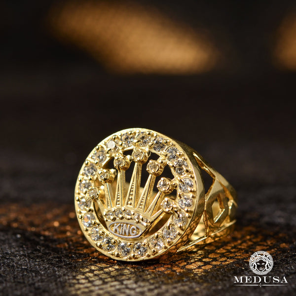 10K Gold Ring | Pyrex H4 Men's Ring | Medusa Jewelry