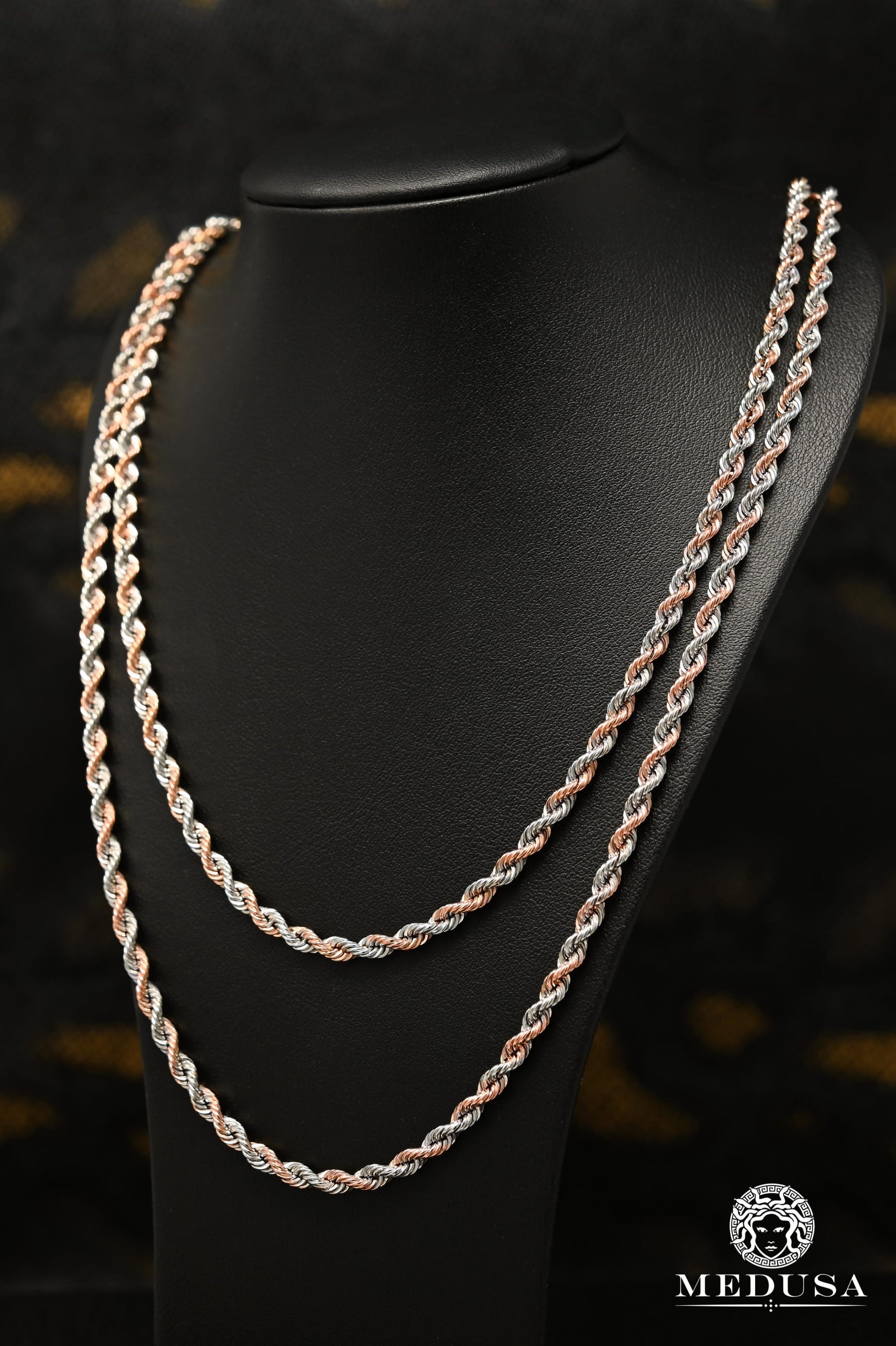 Chaîne en Or 10K | 3mm Torsade Chaîne | Bijoux Medusa