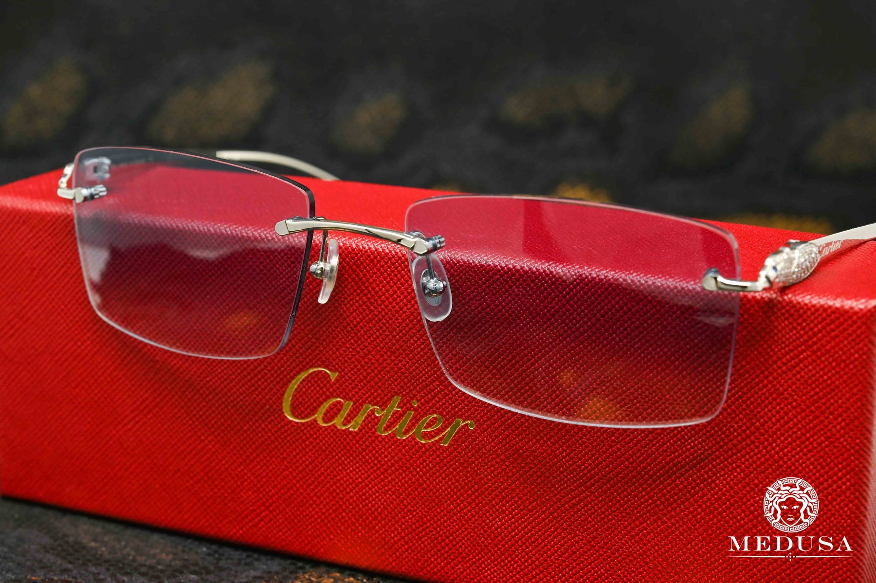 Cartier glasses | Cartier Iced Out Eyewear Collections | Medusa jewelry